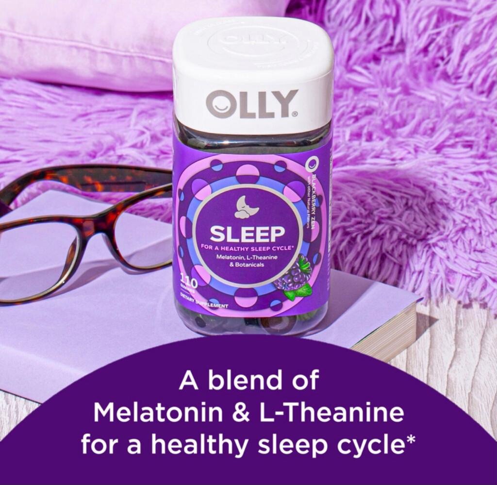 OLLY SLEEP Gummies, For a healthy sleep cycle, 110 gummies naturally ...