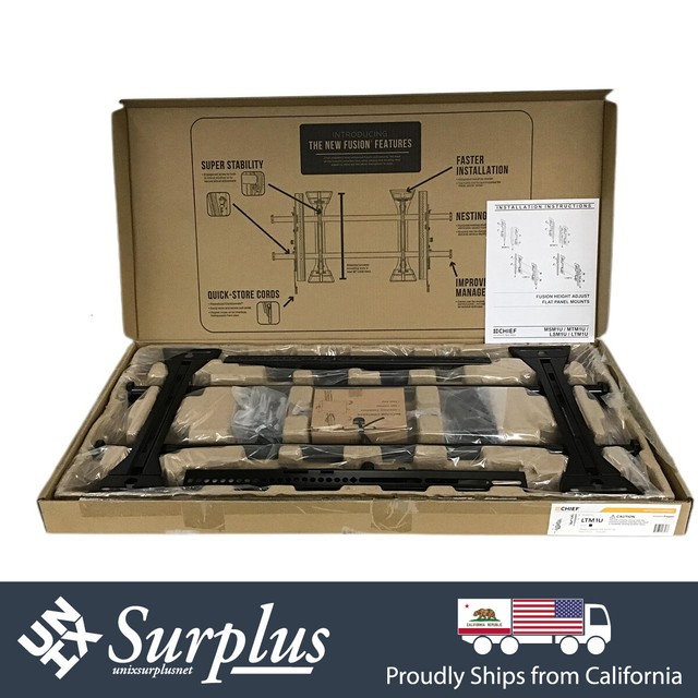 Chief Large Fusion Micro-Adjustable Tilt Wall Mount Panel Black - LTM1U ...