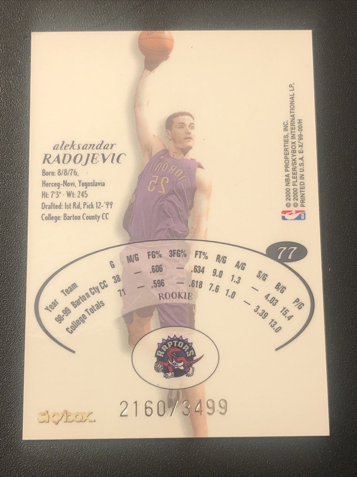 1999-00 Skybox EX Alexander Radojevic Rookie #77 (2106/3499) | eBay
