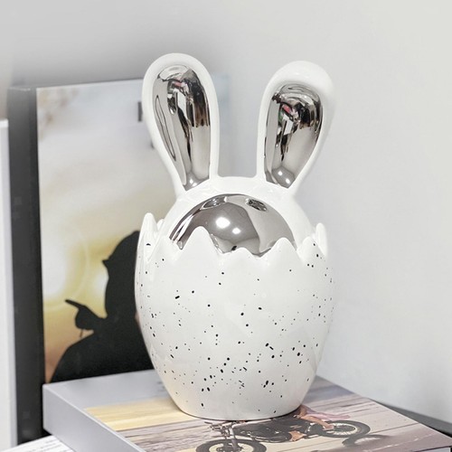 Eggshell Rabbit Ornaments Ceramics Cute Bunny Decor for Women Kids ...