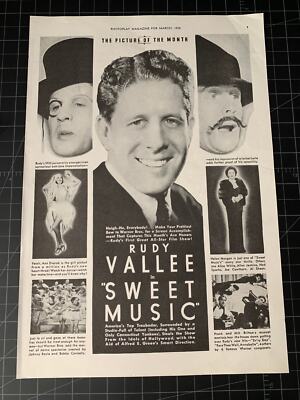 Vintage 1935 “Sweet Music” Film - Rudy Vallee | eBay