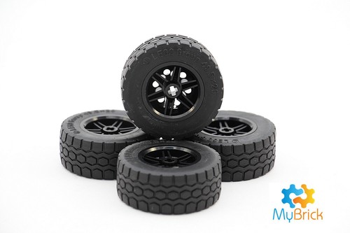 Lego® Genuine Black Wheels - 56145 and Lego Tyres 15413 x 4xpack - Free ...