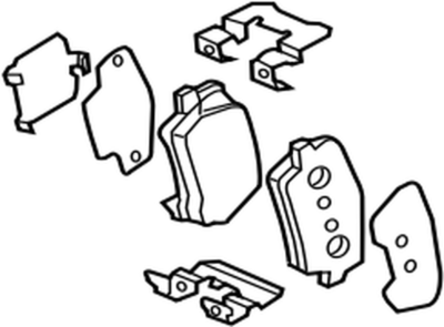 58302D3A00 Hyundai Pad kitrear disc brake 58302D3A00, New Genuine OEM ...