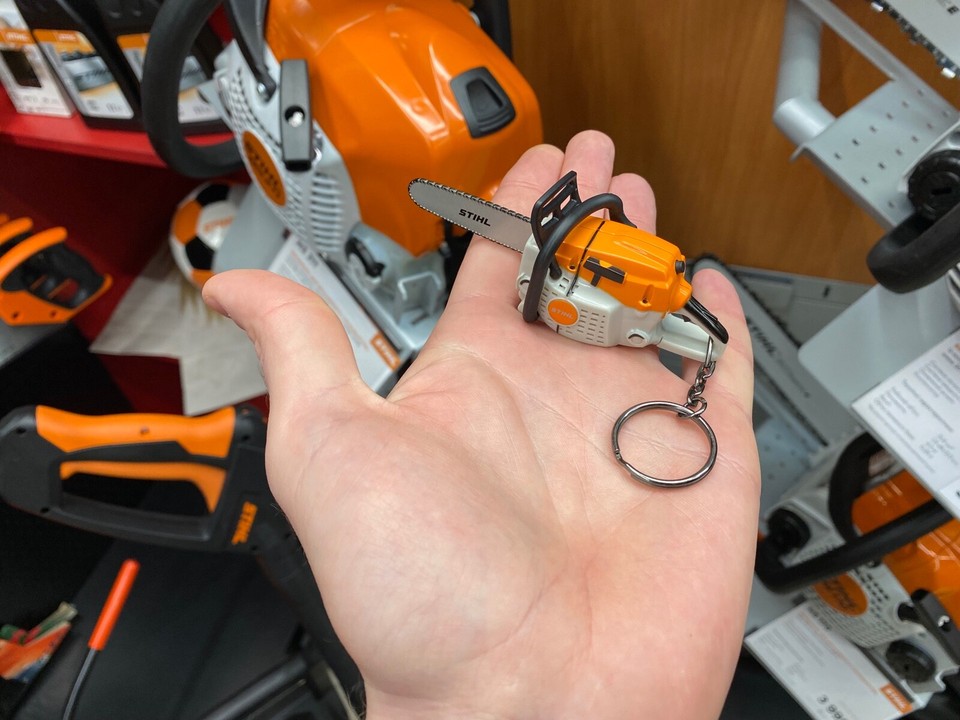 Stihl Chainsaw Key Ring Keychain Battery Operated with Saw Sound 0420 ...