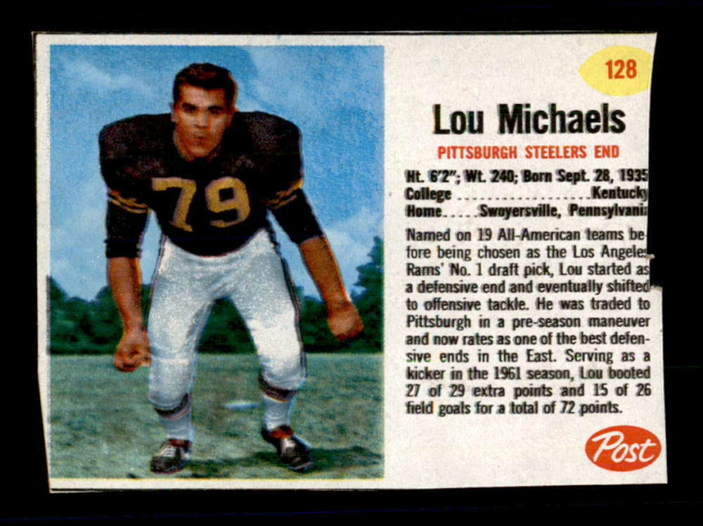 1962 Post - #128 Lou Michaels for sale online | eBay