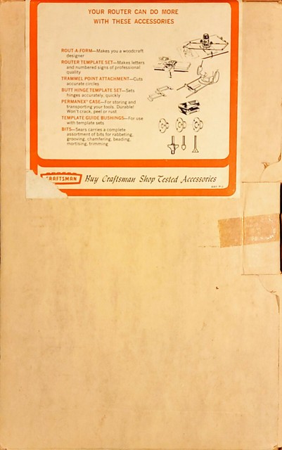 Sears Craftsman Router Edge Guide & Contour Finger Vintage 25173 IOB ...