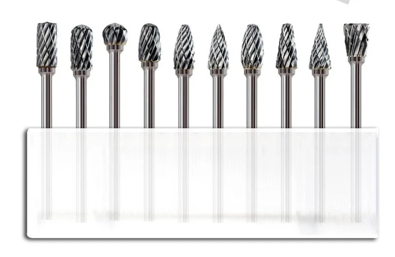 10Pcs Dental Lab Polishing Bur Drills Tungsten Steel Carbide Burs Burrs ...