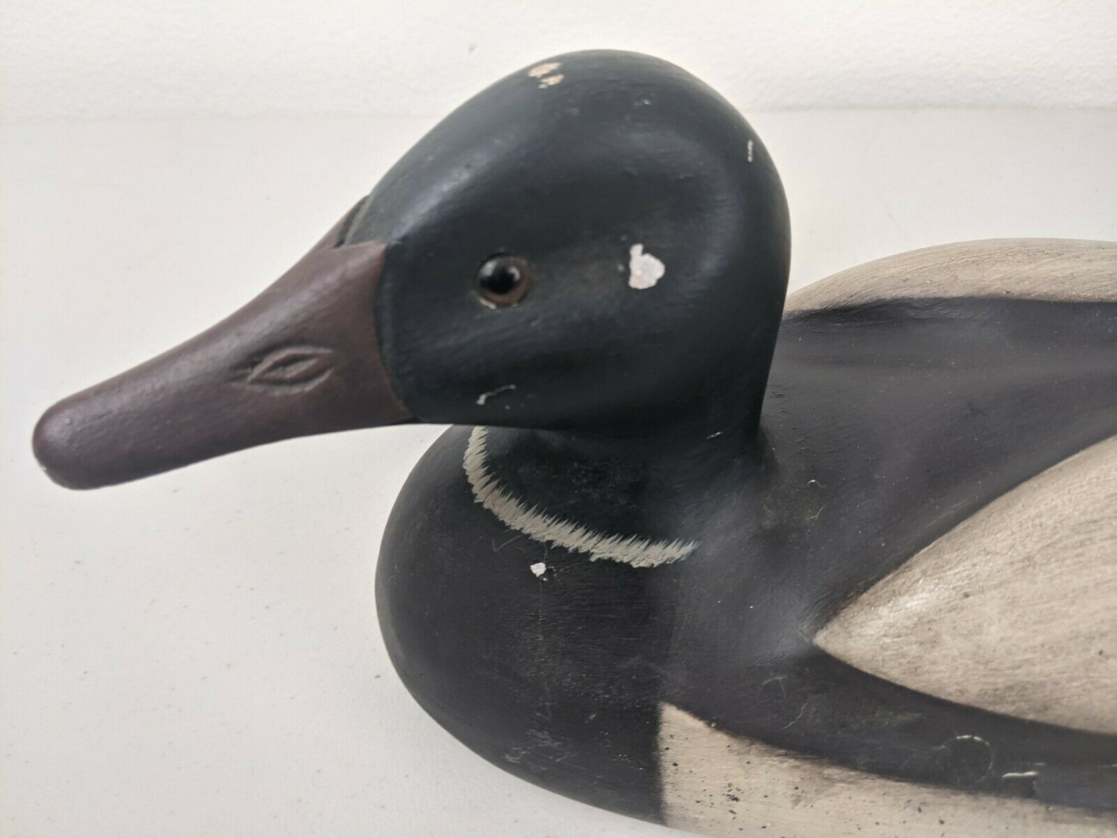 Duck DECOY Hand Carved & Painted By James Haddon~Very Good Condition ...