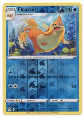 Floatzel Reverse Holo Uncommon (039/172) Pokemon Brilliant Stars SWSH09 ...