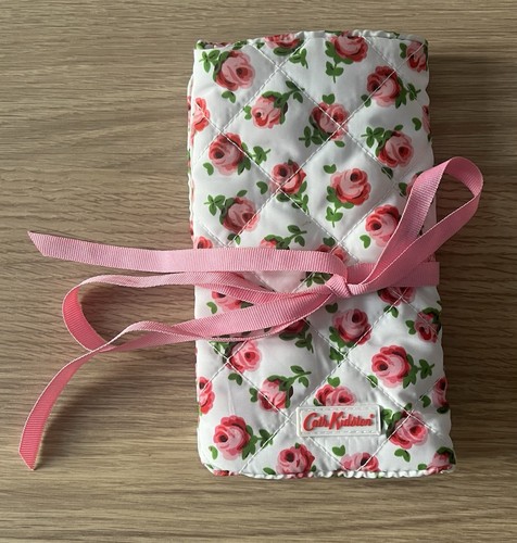 Cath Kidston Jewellery Roll In White & Pink Rose Print, Excellent ...