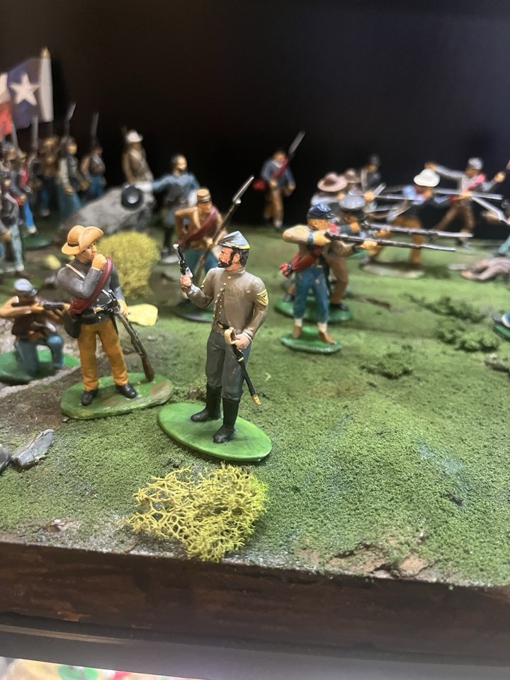 nicely detailed hand painted civil war toy soldiers Confederate Cavalry ...