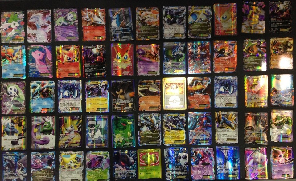 Pokemon Card Lot 100 Official TCG Cards Ultra Rare Included EX GX V ...