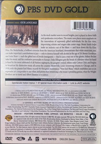 Our Language - JAZZ - A Film By Ken Burns Episode 3 - PBS DVD GOLD DVD ...