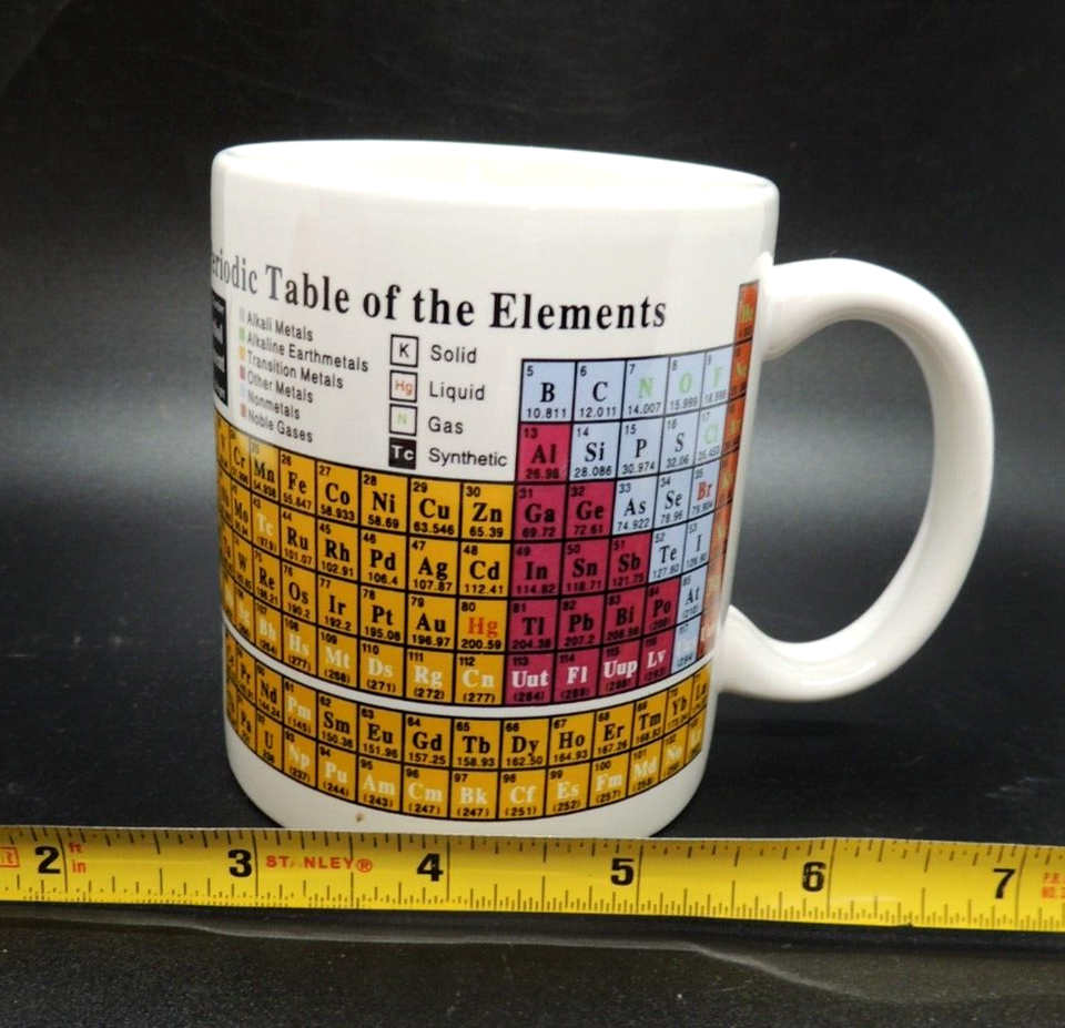 Periodic Table Of The Elements Coffee Tea Mug Cup Chemistry Science ...
