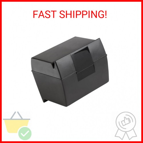Oxford Plastic Index Card Box, 5 x 8 Inches, 500 Card Capacity, Black ...