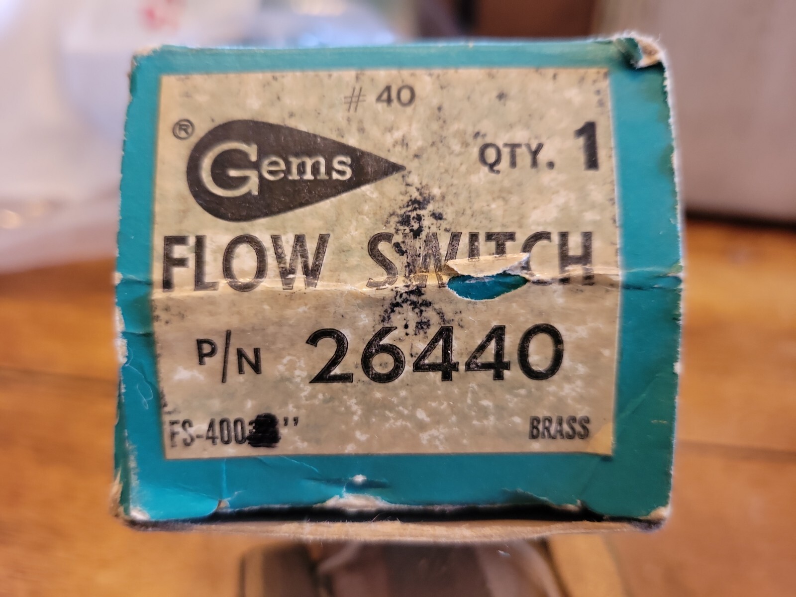 Gems 26440 Fs-400 Brass Flow Switch 0.75 GPM 90 Deg Angle for sale ...
