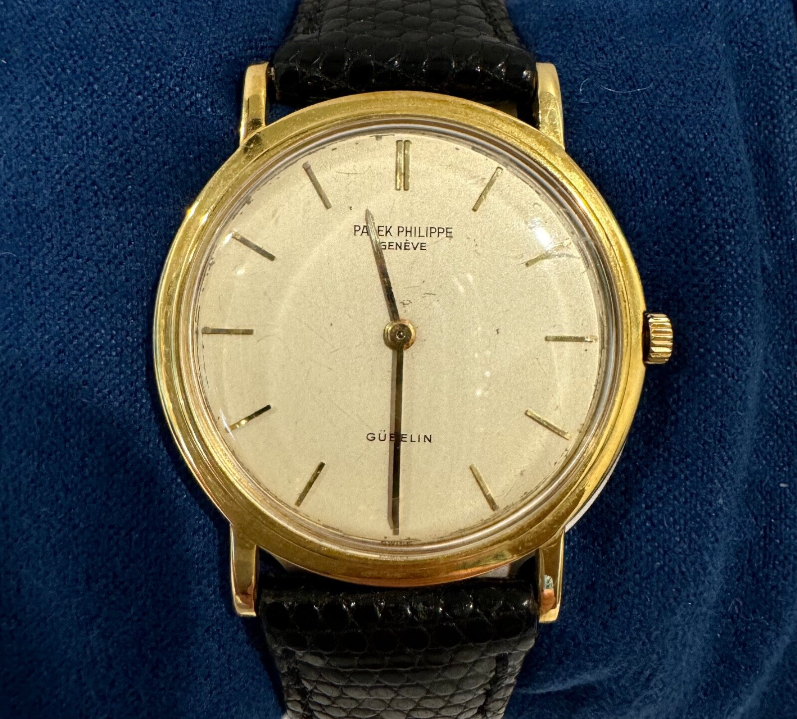 Patek Phillipe Calatrava co-signed Gubelin white dial in 18K gold, Ref ...