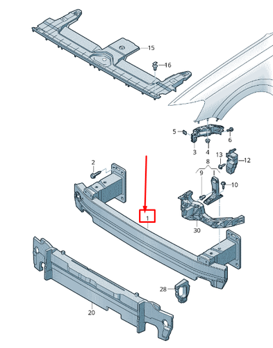 AUDI Q7 4M Front Bumper Carrier 4M0807109C NEW GENUINE | eBay Australia