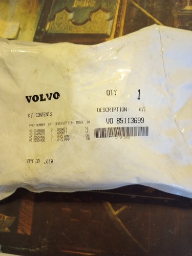 Volvo 85113699 Exhaust Gas Recirculation (EGR) Cooler Clamp Kit New ...