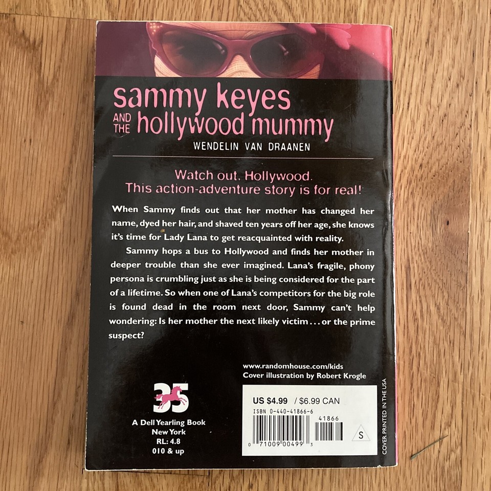 2002 SAMMY KEYES AND THE HOLLYWOOD MUMMY Wendelin Van Draanen Mystery ...