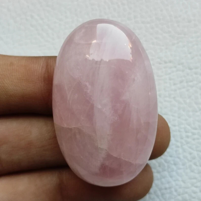 Natural A++ Rose Quartz Smooth Oval Shape 26x36MM Gemstone Cabochon For ...