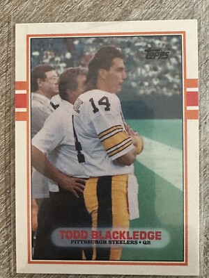 TODD BLACKLEDGE 1989 Topps Traded #31T PITTSBURGH STEELERS!! | eBay