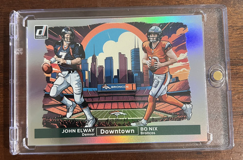 Bo Nix & John Elway 2024 Donruss #14 Downtown Horizontal /(SSP) Price ...