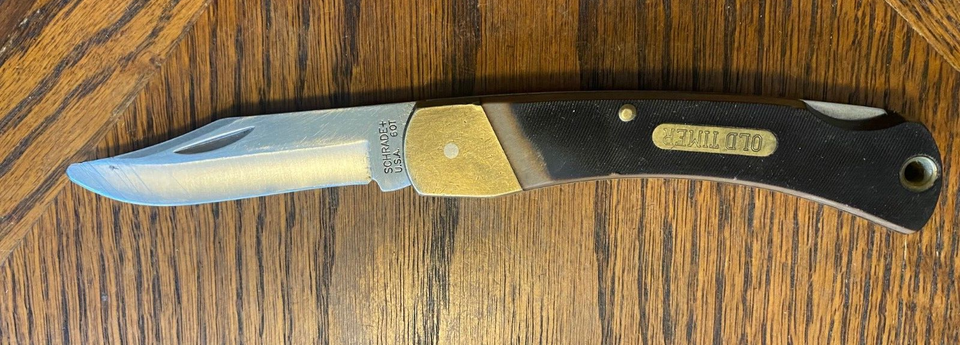 SCHRADE USA OLD TIMER LOCKBACK KNIFE 60T LIGHTLY USED | eBay