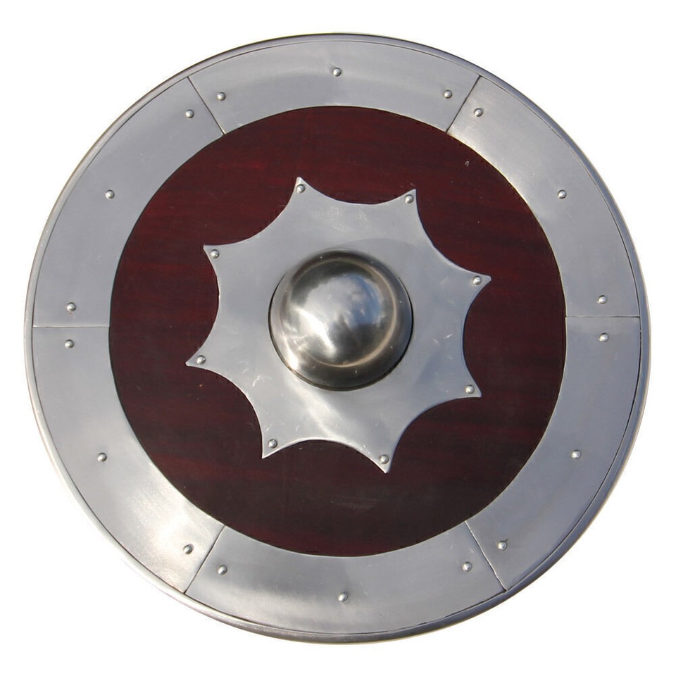 Hand Forged Armored Norse Land Scandinavian Round 16 Gauge Shield ...