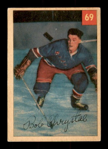 1954-55 Parkhurst #69 Bob Chrystal G RC Rookie NY Rangers 546146 | eBay