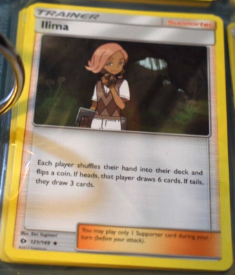 Ilima 121/149 Sun & Moon Base Set Pokemon Trainer Trading TCG Game ...