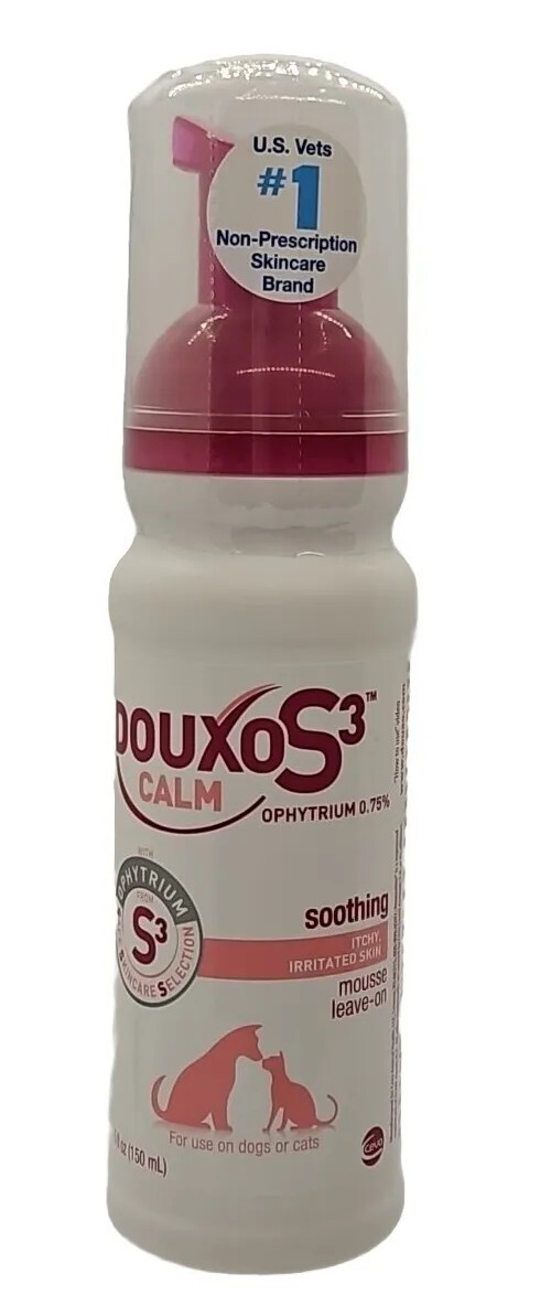 DouxoS3 Calm Soothing Antiseptic Chlorhexidine Ophytrium Mousse Foam, 5 ...