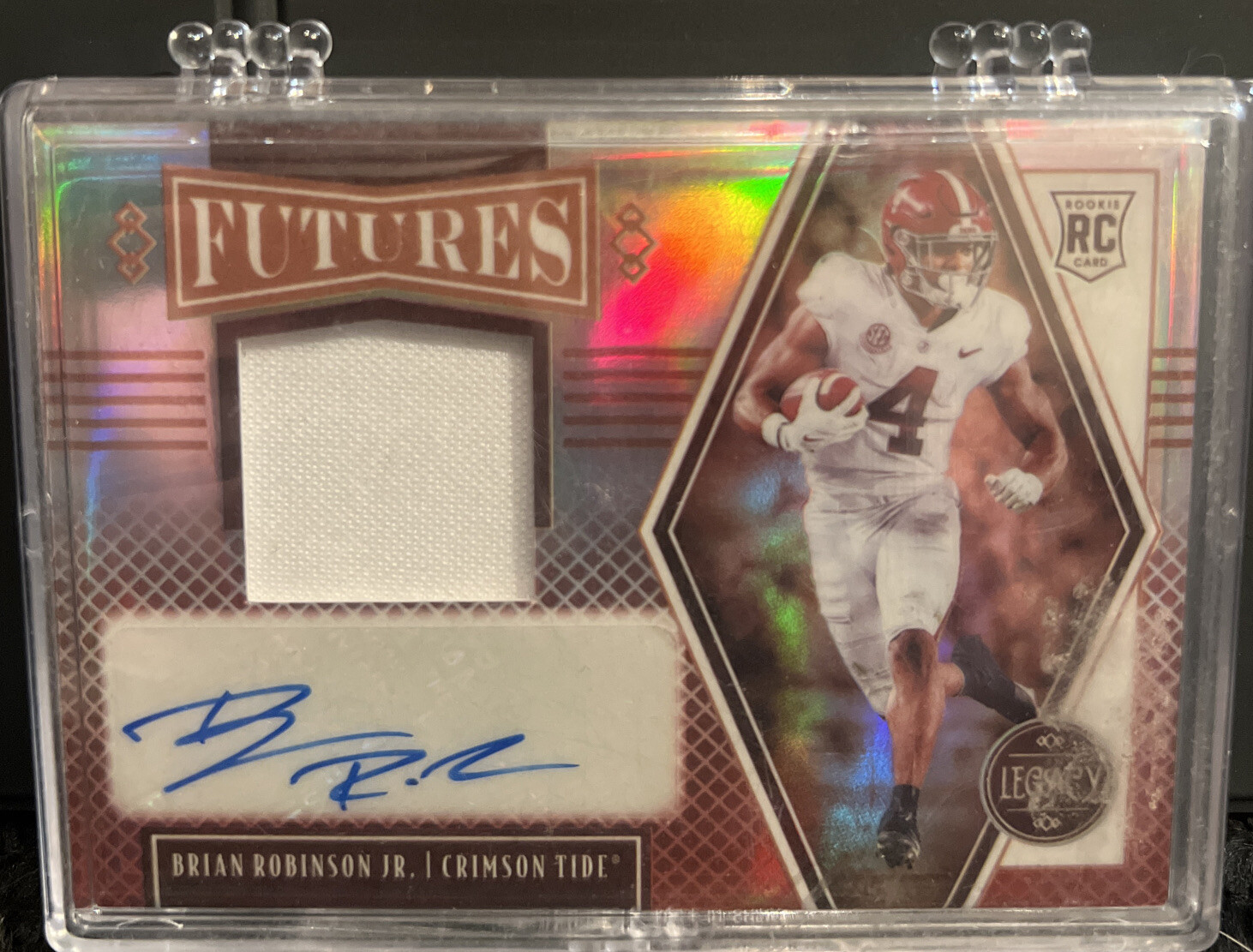 2022 Legacy Brian Robinson Jr Futures Rookie Auto # 93/99 Ruby RPA ...