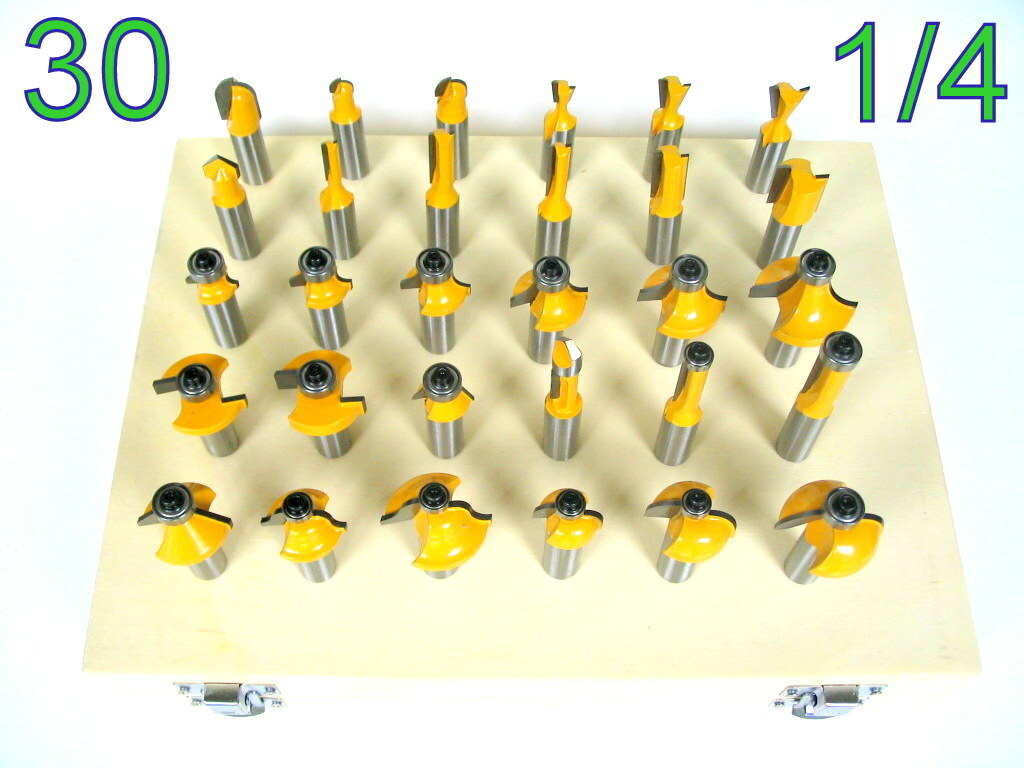 30 pc 1/4 Shank Carbide tipped Router Bit Set sct-888 | eBay