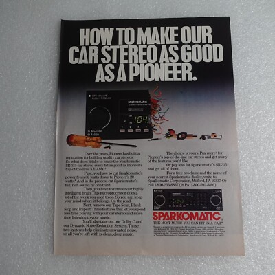 Vintage Print Ad Sparkomatic Sr 315 Car Stereo Sports Illustrated May ...
