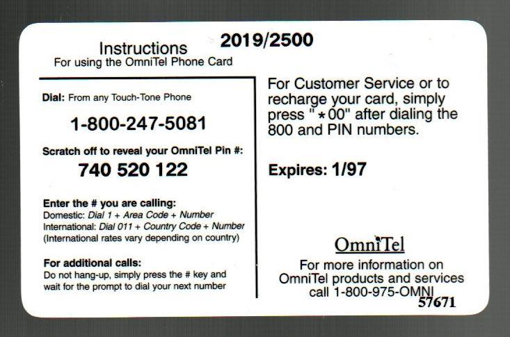 OMNITEL Mt. Sunapee 1996 Phone Card - LIMITED EDITION | eBay