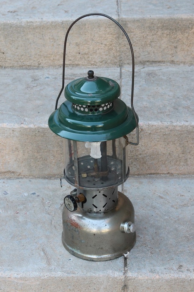 Coleman Camping Lantern Model 220D Silver Base Made in USA | eBay