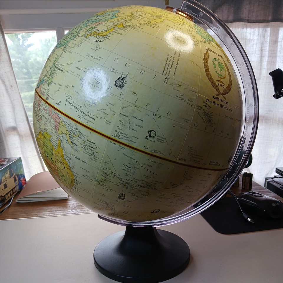 Vintage Replogle Globemaster Legend 12 Inch World Globe Raised Relief ...