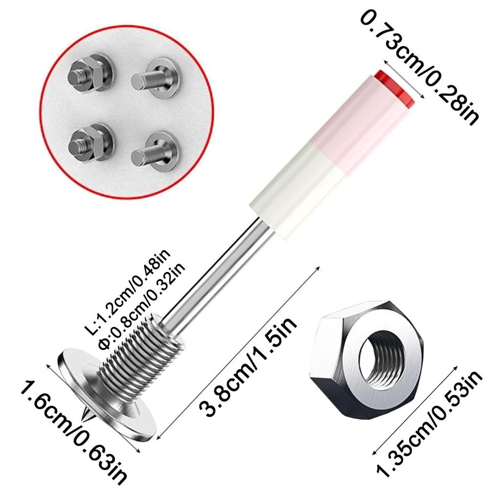 Threaded Manual Steel Nail 100 pcs,Concrete Nail Wall Fastening Tool ...