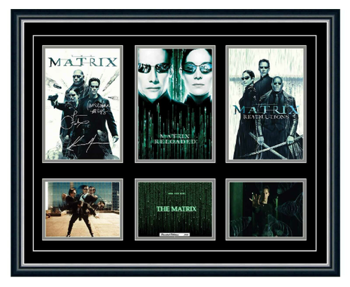 The Matrix Trilogy Keanu Reeves Laurence Fishburne Signed Photo Poster ...