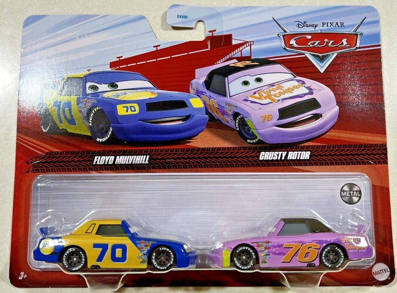Disney Pixar Cars FLOYD MULVIHILL & CRUSTY ROTOR 2-PACK ~ Metal 2022 ~ NIP