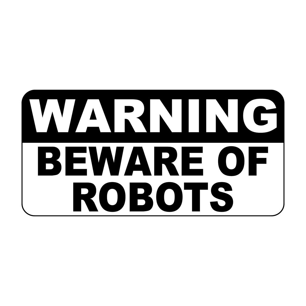 Warning Beware Of Robots Retro Vintage Style Metal Sign - 8 In X 12 In ...