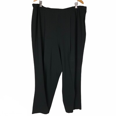 Womens Pants Plus Size 3X Black Career Custom Made Designer Side Zip | eBay