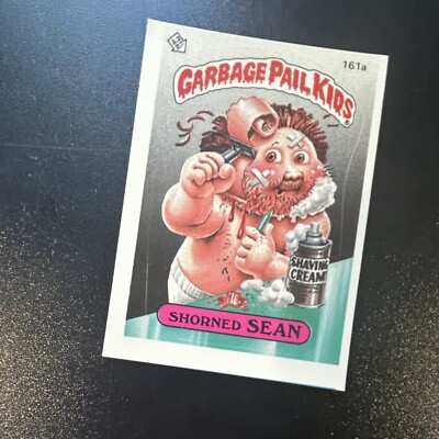 1986 Garbage Pail Kids Series 4 Shorned Sean 161a Misprint Error Card ...