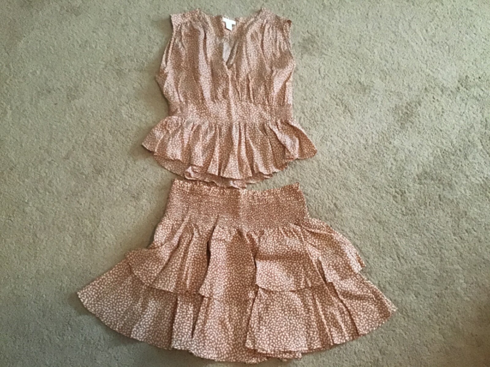 womens 2-piece ruffled skirt set Large(12) | eBay