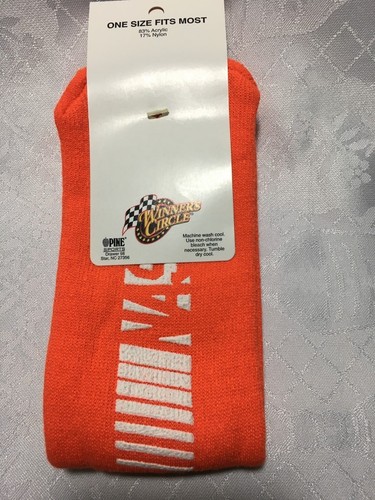 2 PAIR TONY STEWART NASCAR DRIVER SIGNATURE SLIPPER SOCKS #20 ORANGE ...