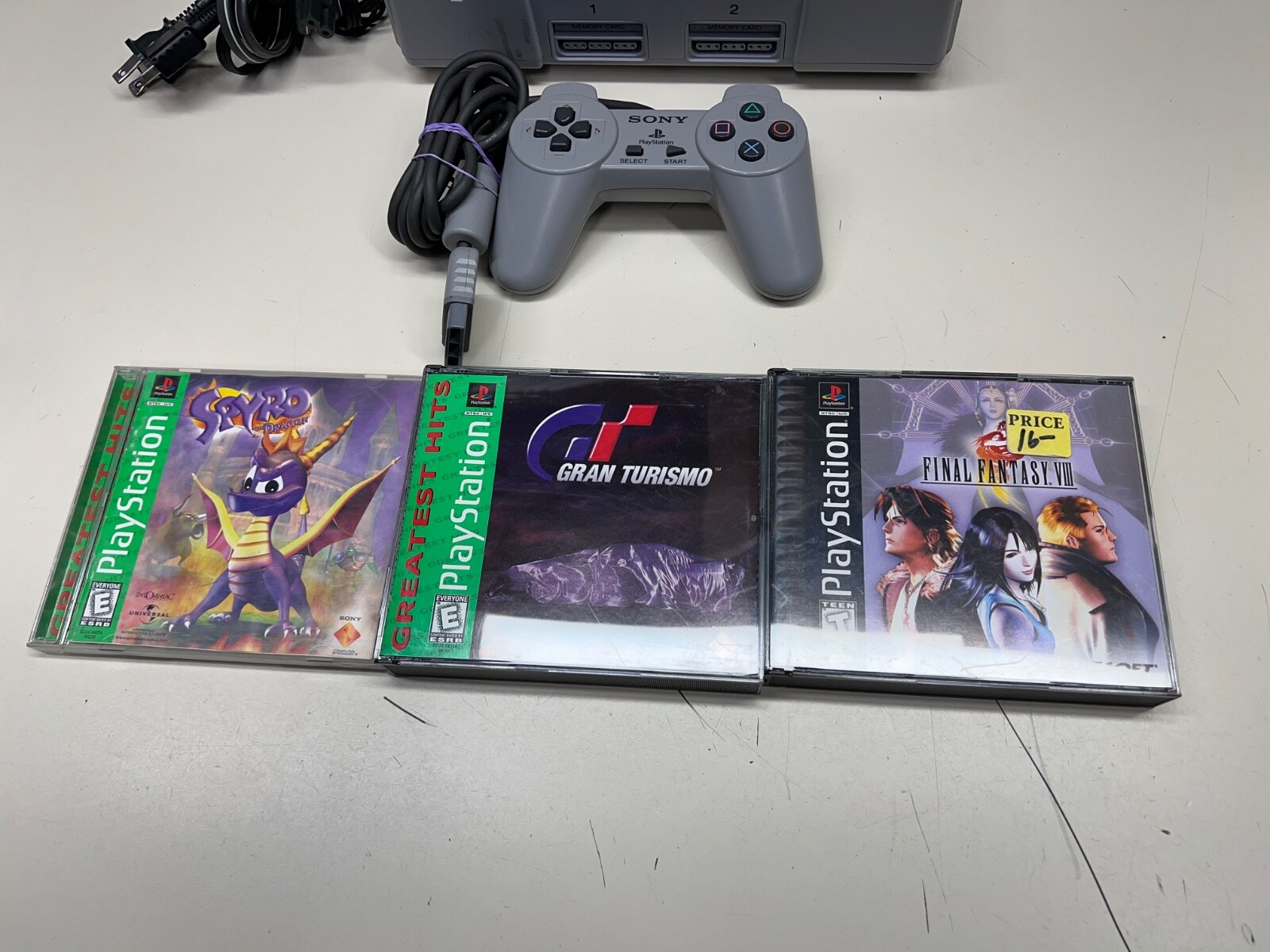 SONY PLAYSTATION 1 PS1 VIDEO GAME CONSOLE W/ CONTROLLER & GAMES SCPH ...