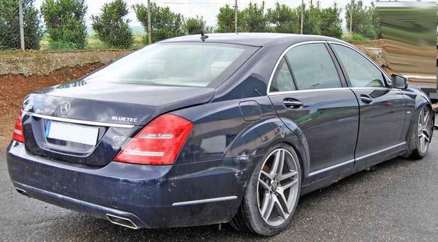 Original MERCEDES CLASE S W221 Aluminio Capó 197 Negro Obsidiano ...