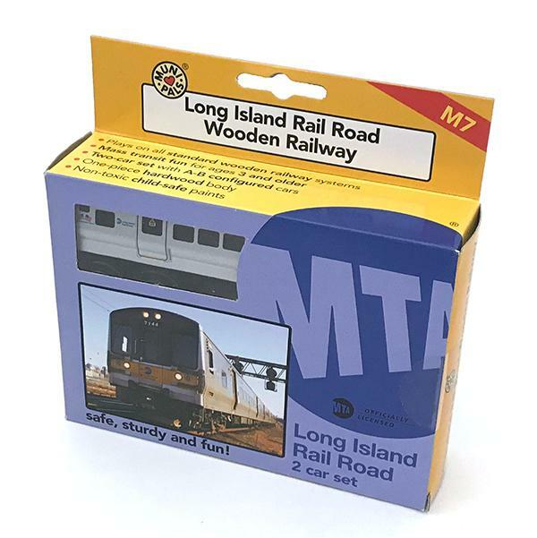 Munipals Wooden Train LIRR Long Island Railroad Bombardier M7 Two Car ...
