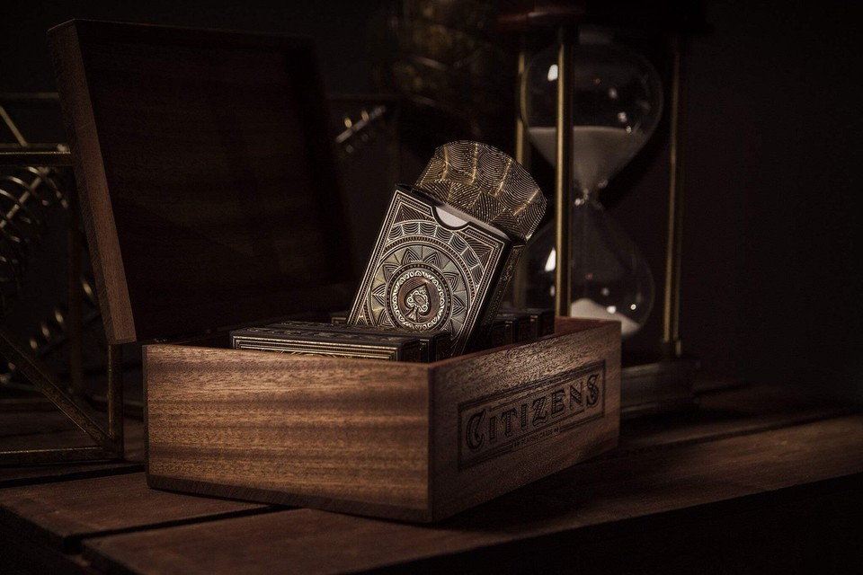 4x Decks Citizens Theory 11 Luxury Playing Cards Deck Gold Magic Trick ...